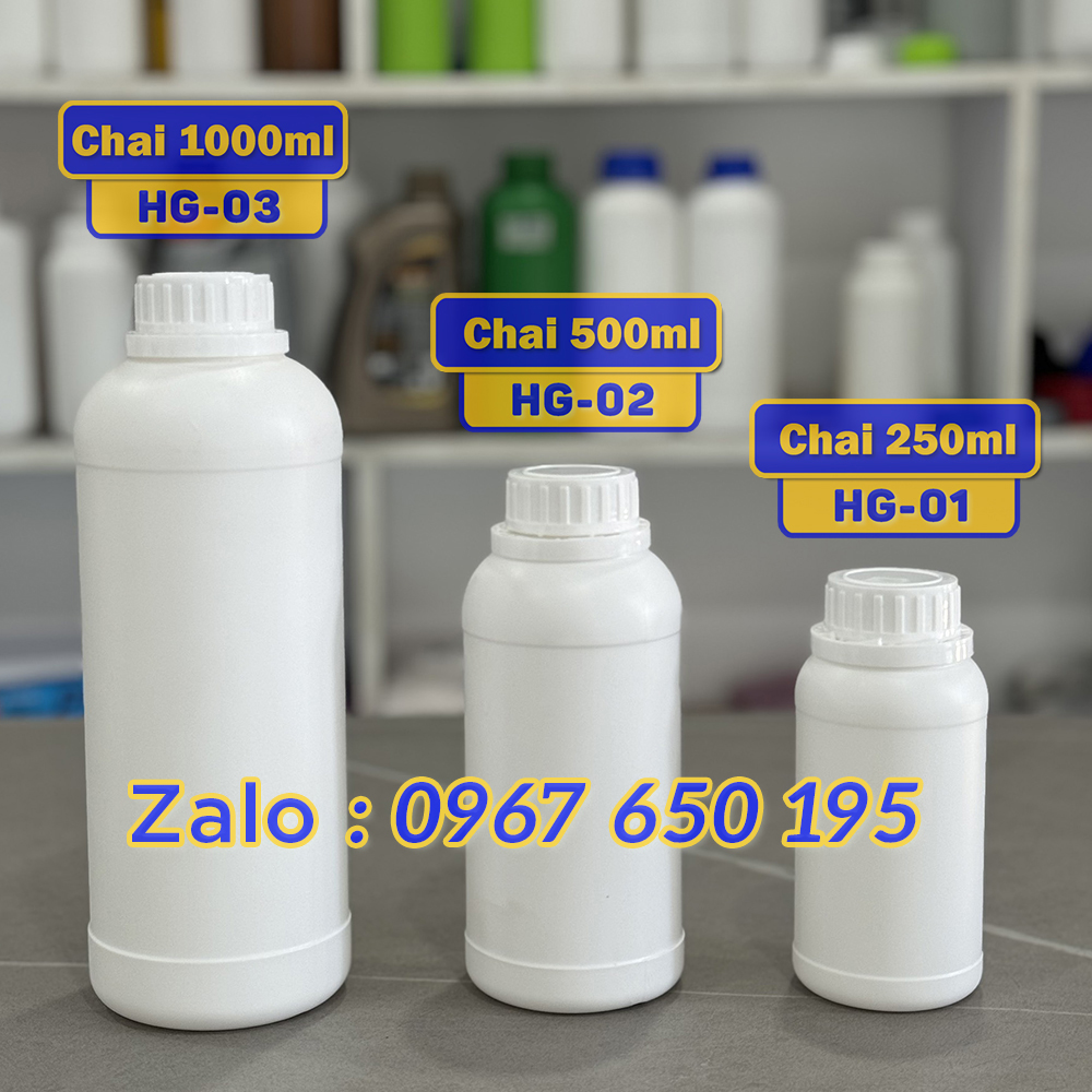 Chai nhựa 1000ml đựng phân bón, chai nhựa 500ml và chai 250ml, tìm mua ...